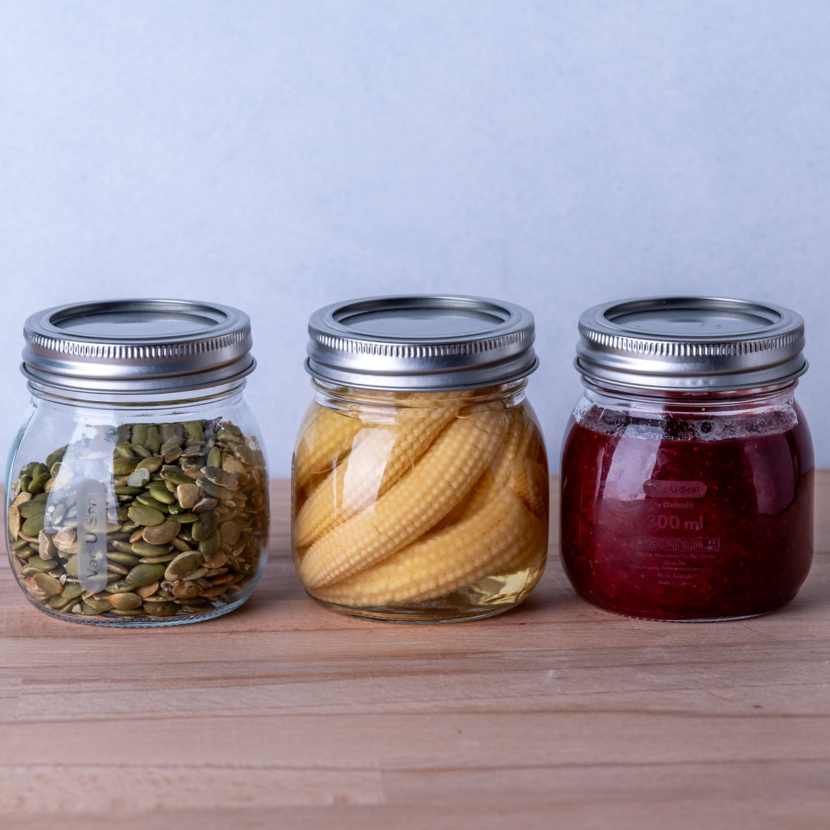 300ml Vacuum Seal Glass Jars - Set of 3 | Reduce Waste & Save